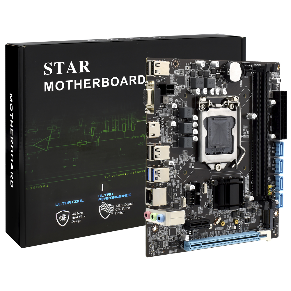 Placa Mãe STAR H110-22080780214 Socket LGA 1151 / VGA / DDR3 no ...