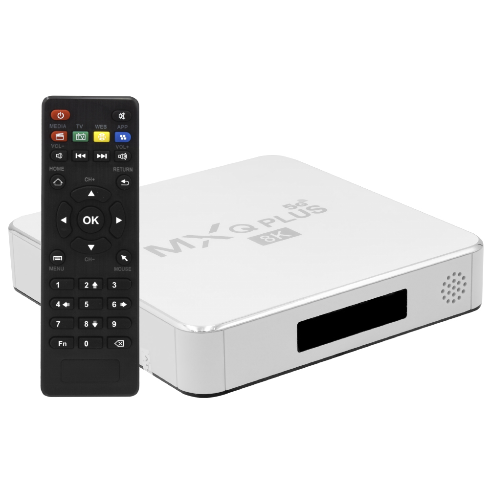 RECEPTOR DIGITAL TV BOX MXQ PLUS 8K 5G BRANCO 32GB/256GB/IPTV/WIFI/HDMI ...