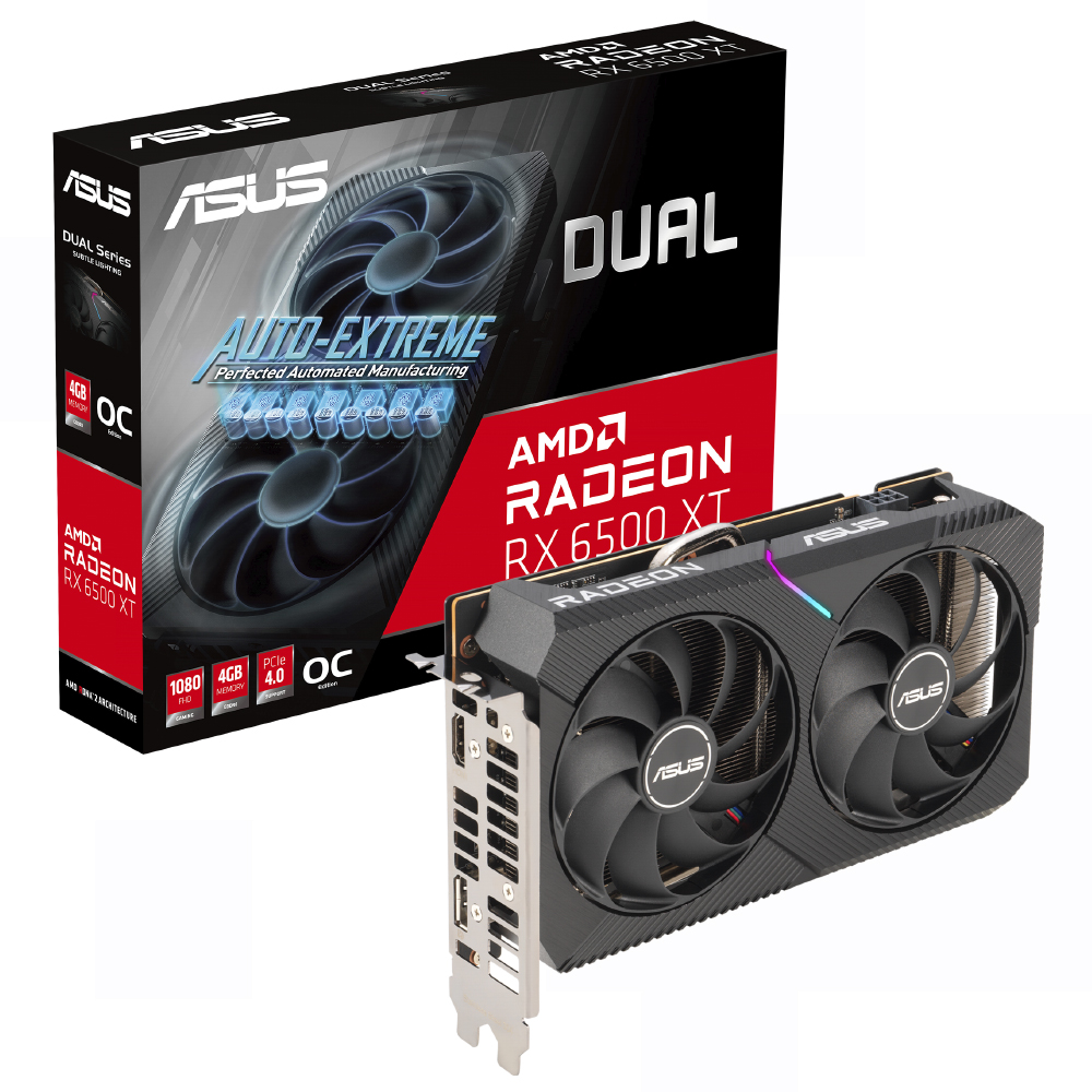 Placa de Vídeo ASUS Dual OC 4GB Radeon RX6500 XT GDDR6 - DUAL-RX6500XT-O4G no Paraguai - Visão ...