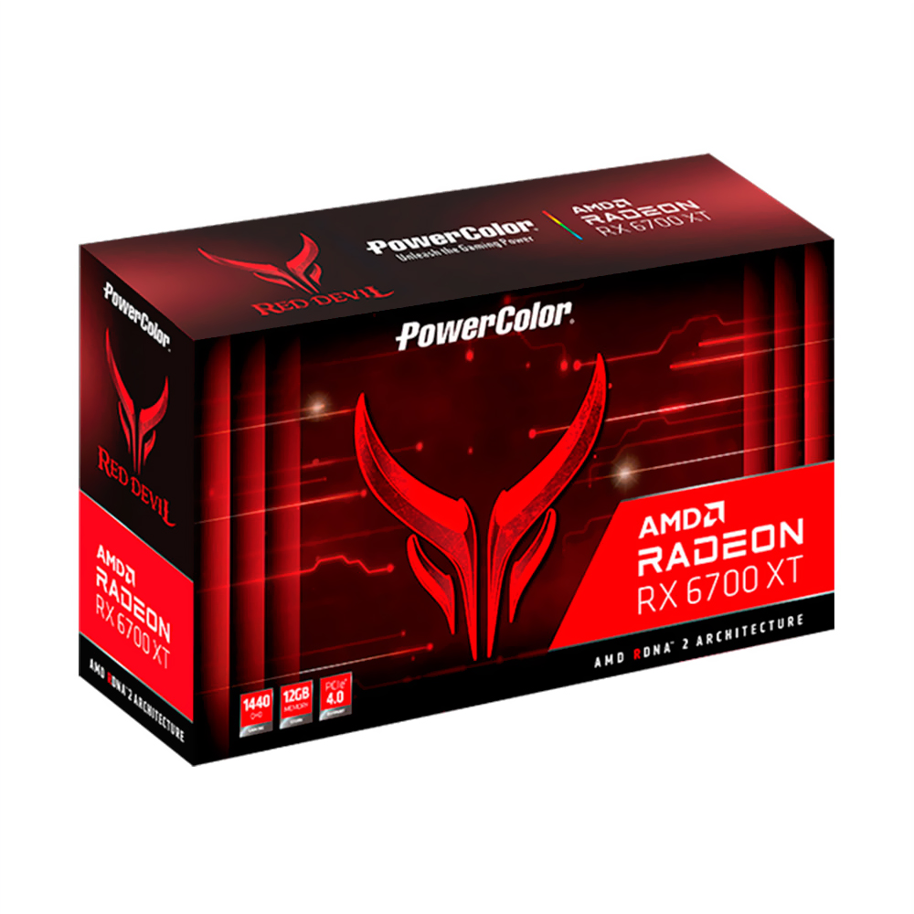 Placa de Vídeo Powercolor Red Evil OC 12GB Radeon RX6700 XT GDDR6 / RGB ...